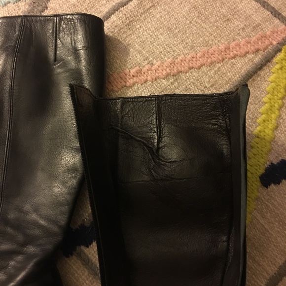 Tandy | Shoes | Tandy Black Genuine Leather Kneehigh Boots | Poshmark